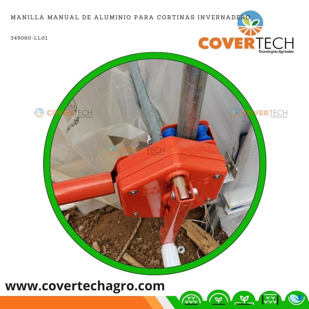 Manilla Manual de Aluminio para cortinas invernadero | Covertech